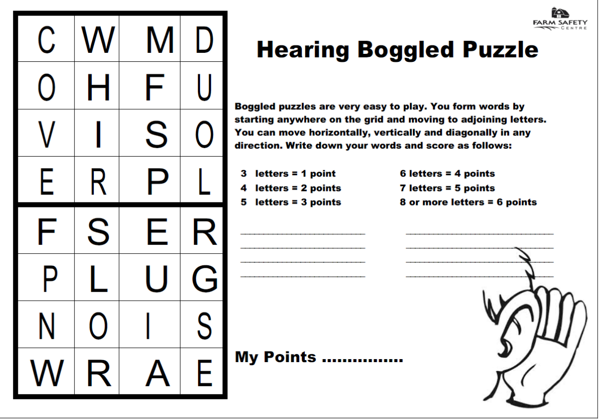 Hearing Safety – Boggled Puzzle - Heartland Training & Support Hub
