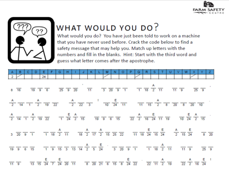 Farm Safety – Code Cracking - Heartland Training & Support Hub