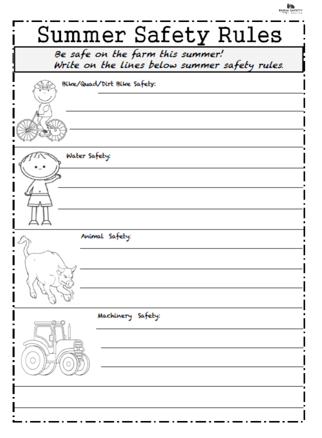 Summer Safety Rules – Written responses - Heartland Training & Support Hub